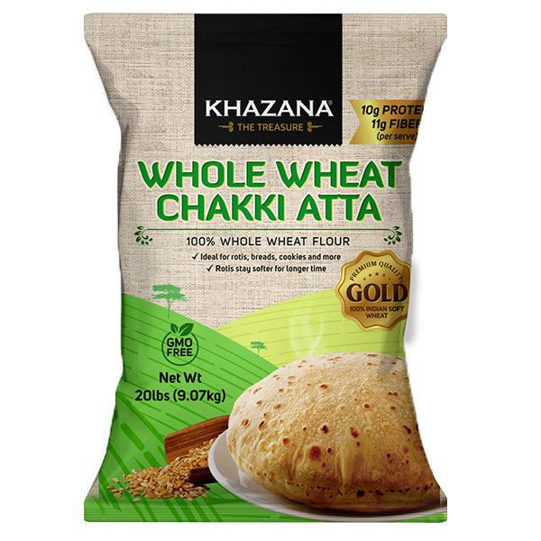 Buy Whole Wheat Chakki Atta Flour | Khazana